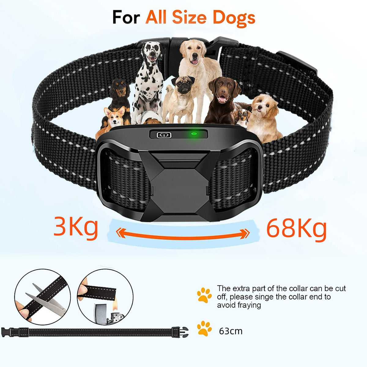 Barktec No-Shock Remote Training Collar with Beep Ultra-Strong Vibrati ...
